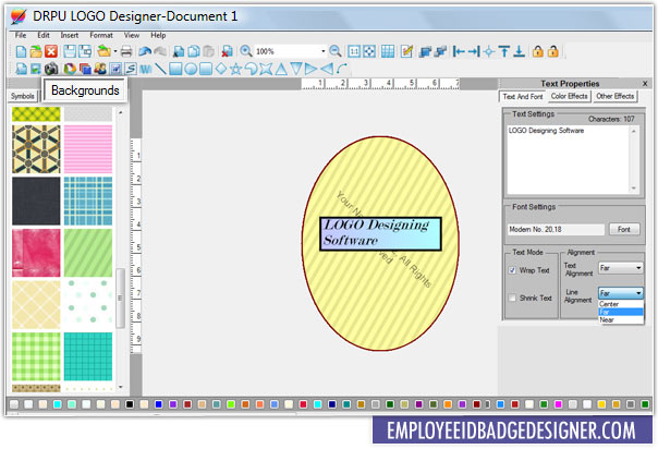 Logo Designing Software screenshots for how to create business logos