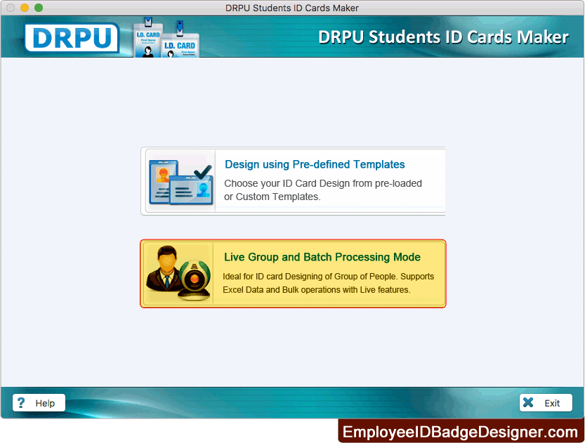 Students ID Cards Maker for Mac screenshots to design student ID Cards ...