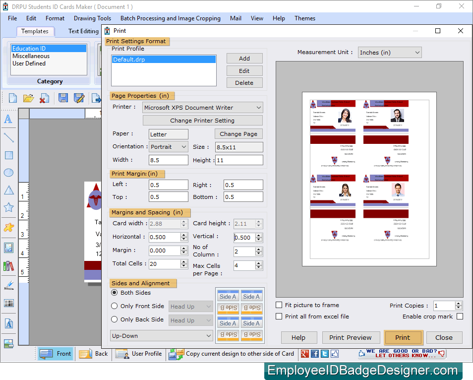 Student ID Card Designing Software Screenshots of how to generate ...