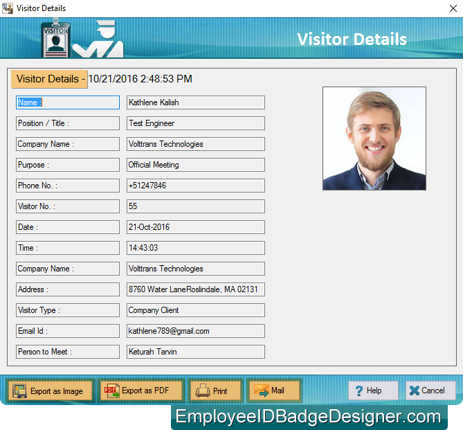 Gate Pass Designing Software Screenshots shows how to maintain visitor ...